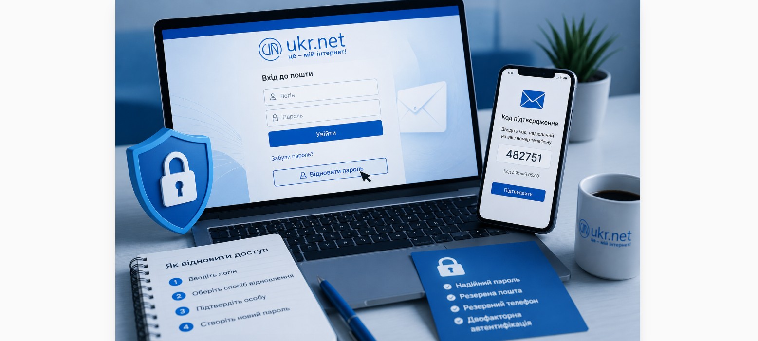 Як відновити доступ до пошти Ukr.net: покрокова інструкція